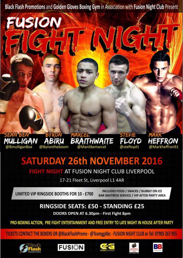 Pro Boxing in Liverpool Saturday night at Fusion Nightclub – Heffron ...